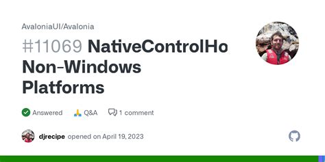 Nativecontrolhost Non Windows Platforms · Avaloniaui Avalonia