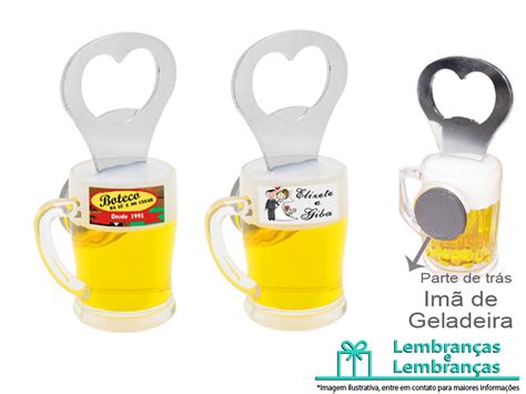 Lembrancinhas De Casamento Abridor De Garrafa Ima Geladeira Mini Caneca Chopp Lembrancinhas De