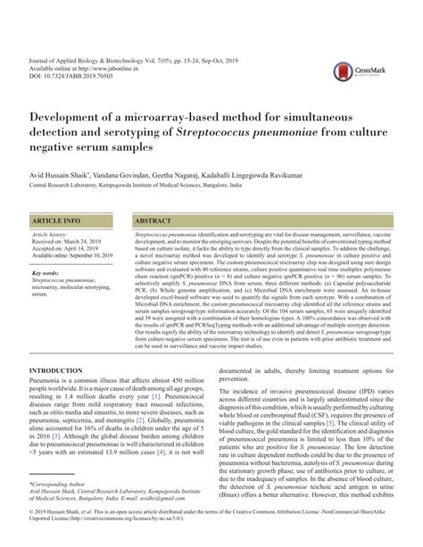 pdf development of a microarray based method for simultaneous