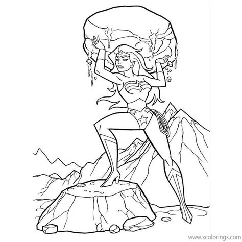 Animated Justice League Wonder Woman Coloring Pages