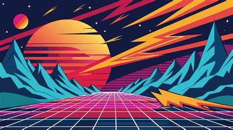 80s Style Background Free Vector 740x423
