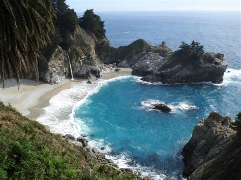 Mcway Waterfall Big Sur California Wallpapers Wallpaper Cave