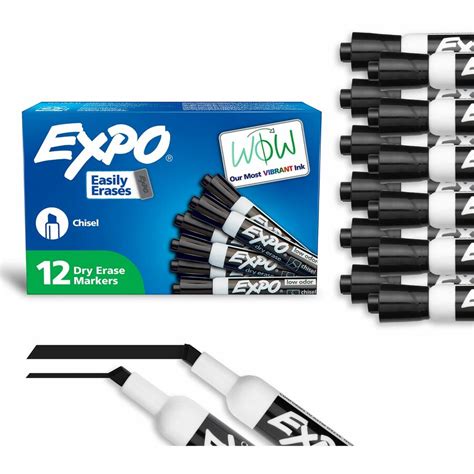 San80001a Expo Dry Erase Markers Erasable Black Ink 1