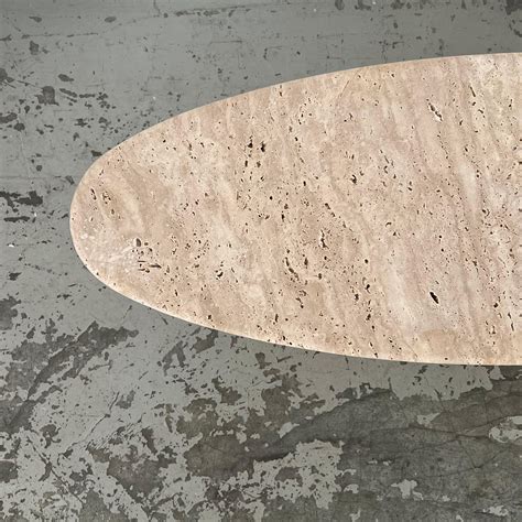 Oval Travertine Coffee Table For Sale At 1stdibs