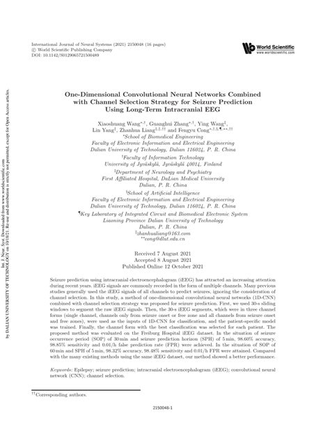 Pdf One Dimensional Convolutional Neural Networks Combined With