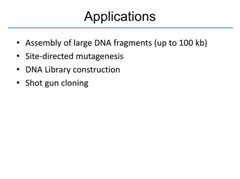 Gibson Assembly In Cloning Pptx