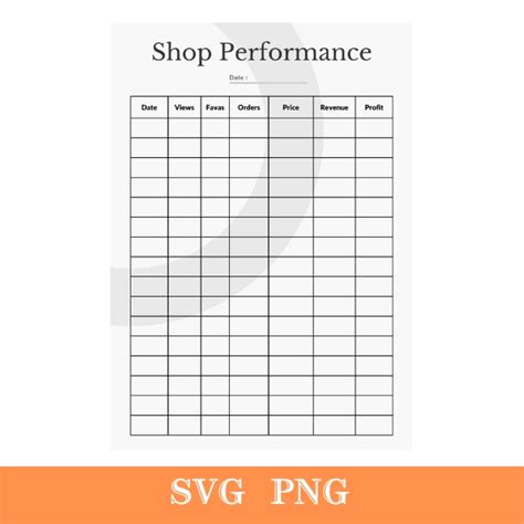 Grey Shop Performance Report Planner Svg Png Inspire Uplift