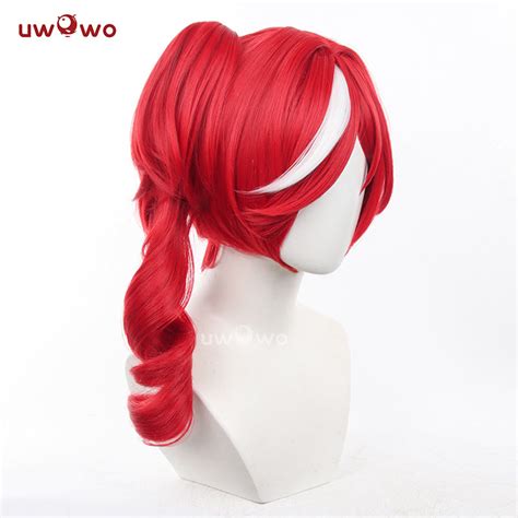 Uwowo Game Identity V Priestess “crimson” Cosplay Wig Long Red Hair