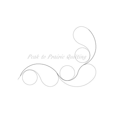 Feather Pearl Sashing 15in Corner Peak To Prairie Quilting