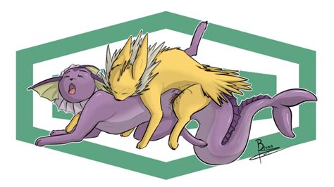 Rule 34 Abstract Background Brunn Bear Closed Eyes Duo Eeveelution Female Fur Jolteon Male