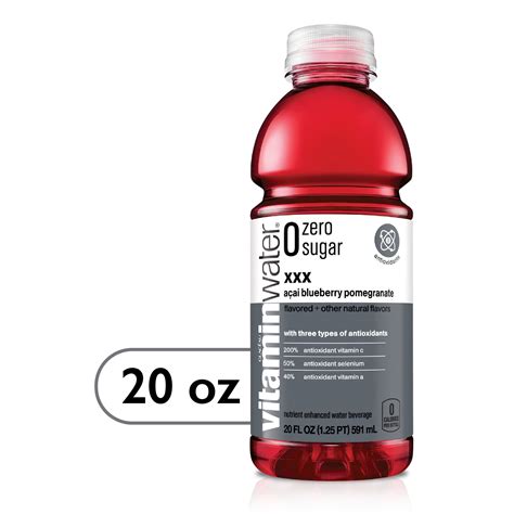 Vitaminwater Xxx Zero Sugar Acai Blueberry Pomegranate Flavored Water