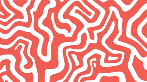 Free Vector Red Squiggle Maze Pattern