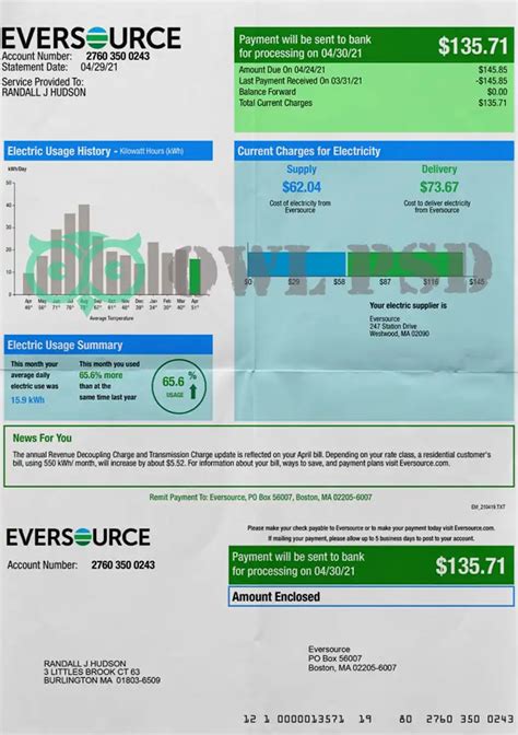Owl Psd High Quality Fake Template United States Eversource Utility