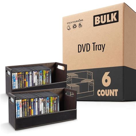 Stock Your Home Dvd Storage Box Movie Shelf Organizer For Blu Ray