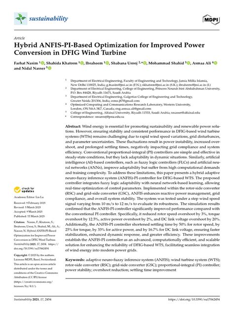 Hybrid Anfis Pi Based Optimization For Improved Po Pdf Electric