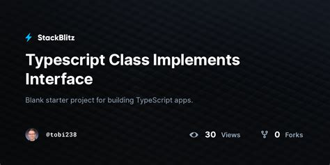 Typescript Class Implements Interface Stackblitz