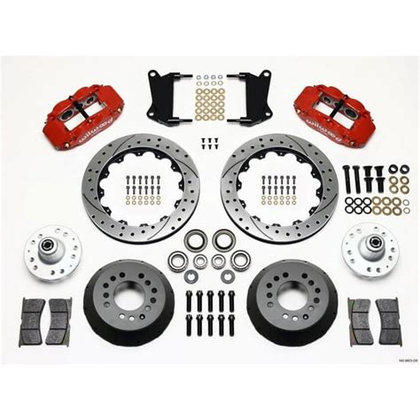Wilwood Narrow Superlite 6r Front Hub Kit 1288in Drill Red 67 69