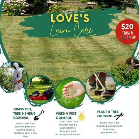 Cutting Grass Flyer Etsy