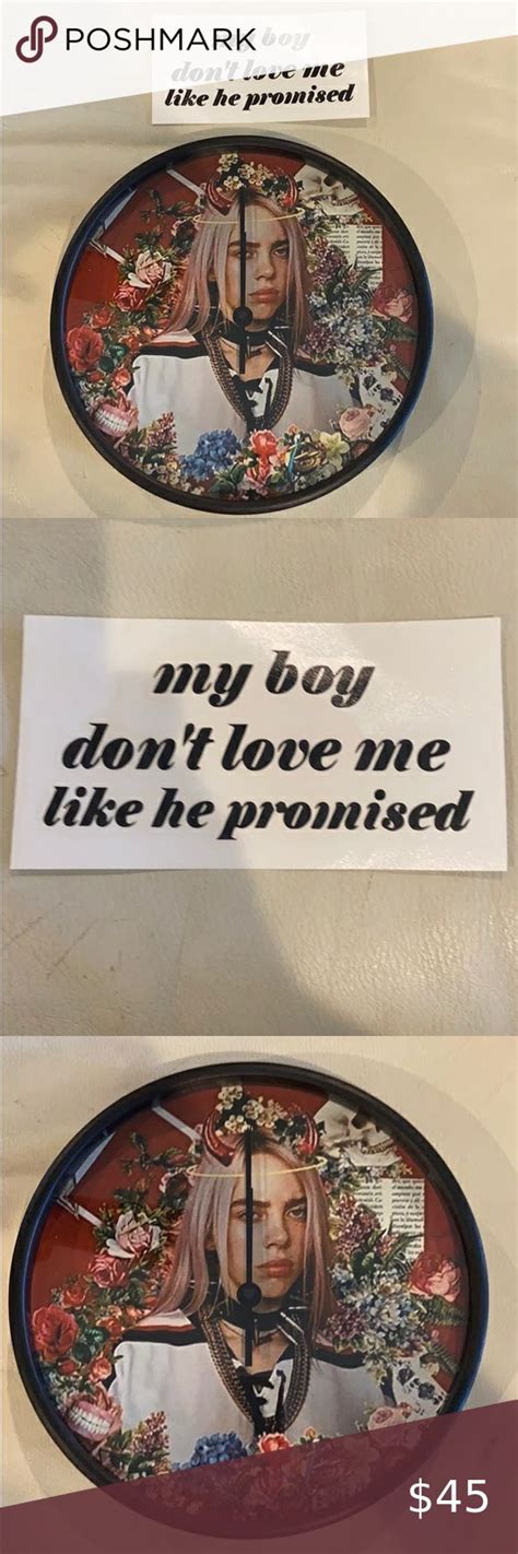 Billie Eilish Clock And Sticker Billie Eilish Billie Dont Love Me