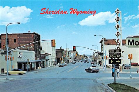 Main Street Postcard Views Of Sheridan Wyoming