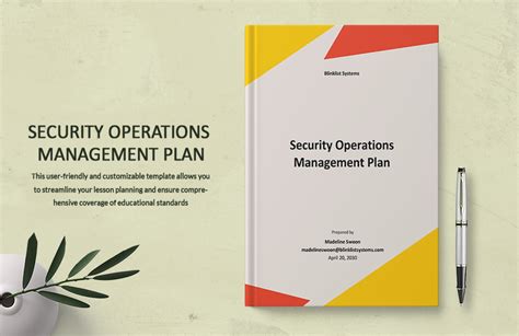 Editable Security Plan Templates In Apple Pages To Download