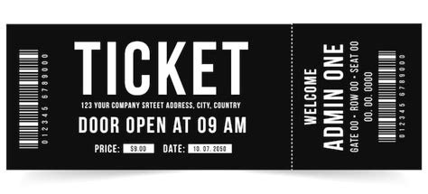Premium Vector Creative Simple Ticket Template Design For Events