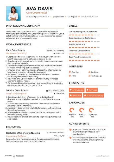 10 Care Coordinator Resume Samples And Templates For 2026