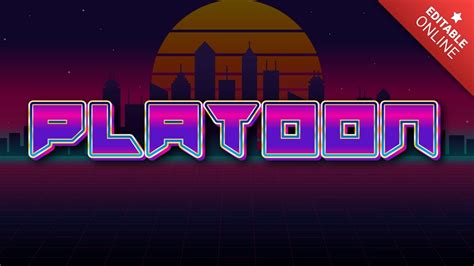 Platoon Cyber Punk Text Effect Generator
