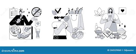 Nutrition Plan Abstract Concept Vector Illustrations Stock Vector