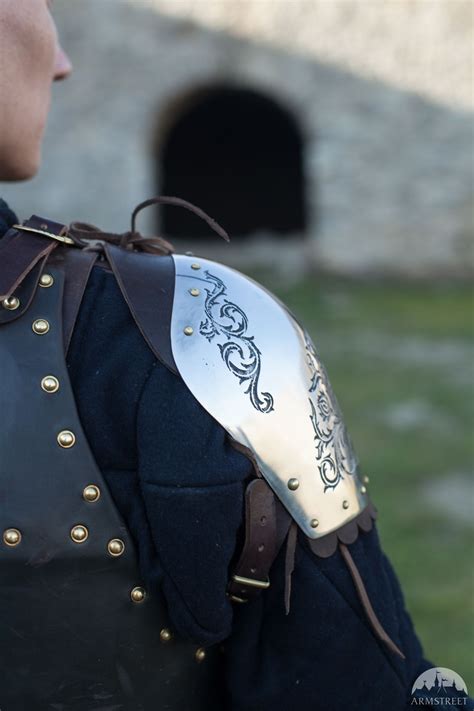 Leather Armor For Larp And Halloween Medieval Steel Armor Shoulder