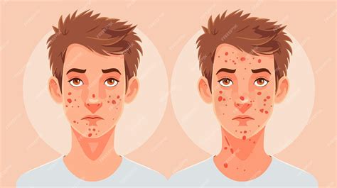 Seborrhoeic Dermatitis Before And After Treatment Concept Premium Ai Generated Vector