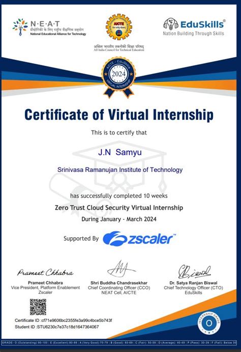 Samyu J N On Linkedin Cybersecurity Zerotrust Eduskills Zscaler