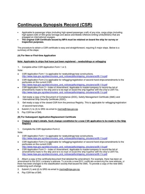 Continuous Synopsis Record Csr Pdf Justice Crime And Violence