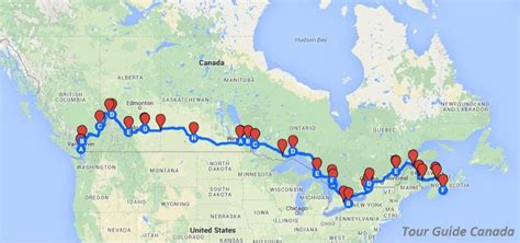 Cross Canada Road Trip Map 60 Photos