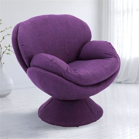 Mac Motion Comfort Chair Swivel Accent Chair In Purple