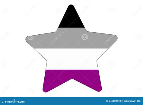 Flag Asexual Round Icon Round Badge Or Button Template Design Vector