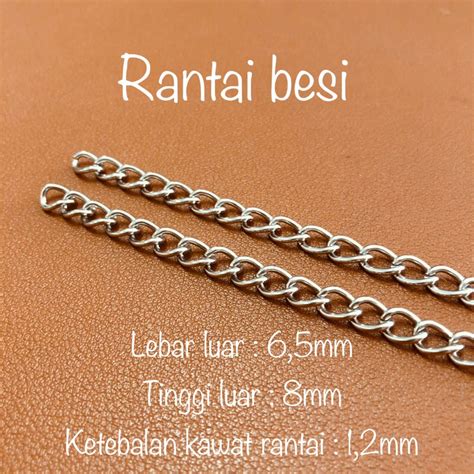 Jual Rantai Besi Kecil 8 X 6 5 Mm Rantai Besi Tas Per 10meter Rantai Gantungan Kunci