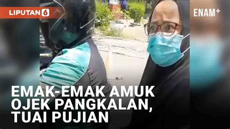 Viral Emak Emak Amuk Ojek Pangkalan Saat Pesan Ojol Tuai Pujian Warganet Vidio