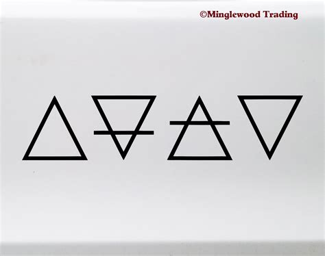 Classical Elements Vinyl Sticker Alchemy Earth Air Fire Etsy