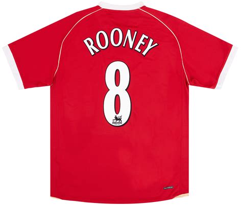 2006 07 Manchester United Home Shirt Rooney 8