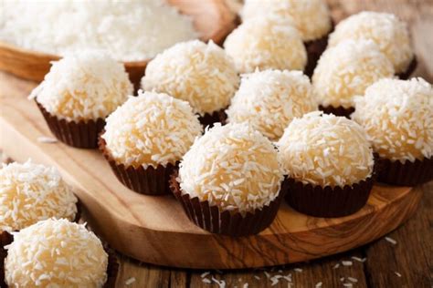 Brazilian Coconut Kisses Beijinhos De Coco Easy And Delish