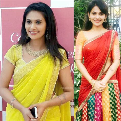 Kavya Gowda Kannada Tv Celeb Hot Saree Photo Gallery