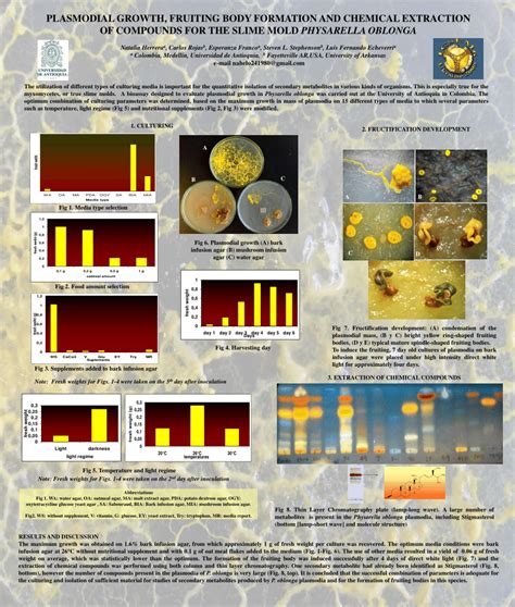 Pdf Plasmodial Growth Fruiting Body Formation And Chemical Extraction Of Compounds For The