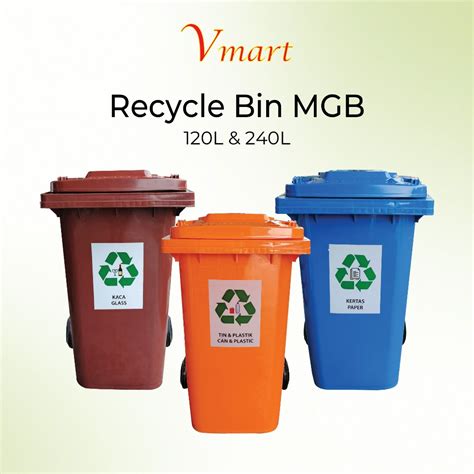 [120l 240l] Venko Recycle Garbage Bin Tong Sampah Kitar Semula