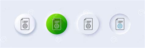 technical documentation line icon instruction sign line icons vector
