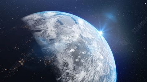 Earth Planet Glare Synthesis Creative Powerpoint Background For Free