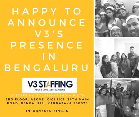 v3 staffing solutions india p limited on linkedin now we are in bangalore as well