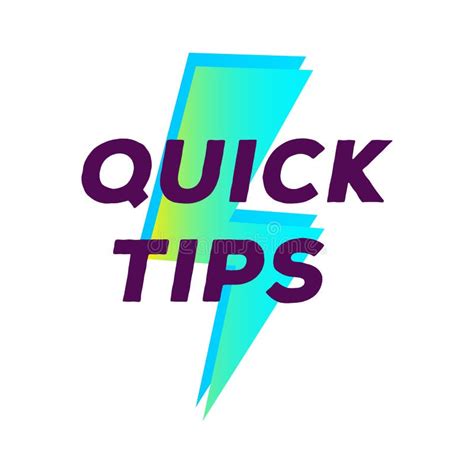 quick tips lightning label vector modern gradient style stock vector