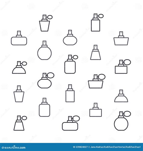 Outline Perfume Bottles Stock Vector Illustration Of Outline 239824027