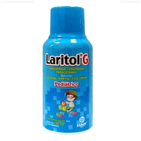 Laritol G PediÁtrico 33 33 Mg 16 66 Mg 3 2 G 100 Ml Sol 120 Ml